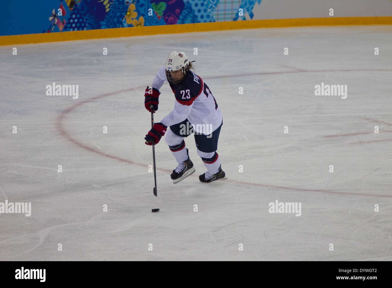 Michelle Picard (USA)-23, USA-Canada Women's Ice Hockey at the Olympic ...