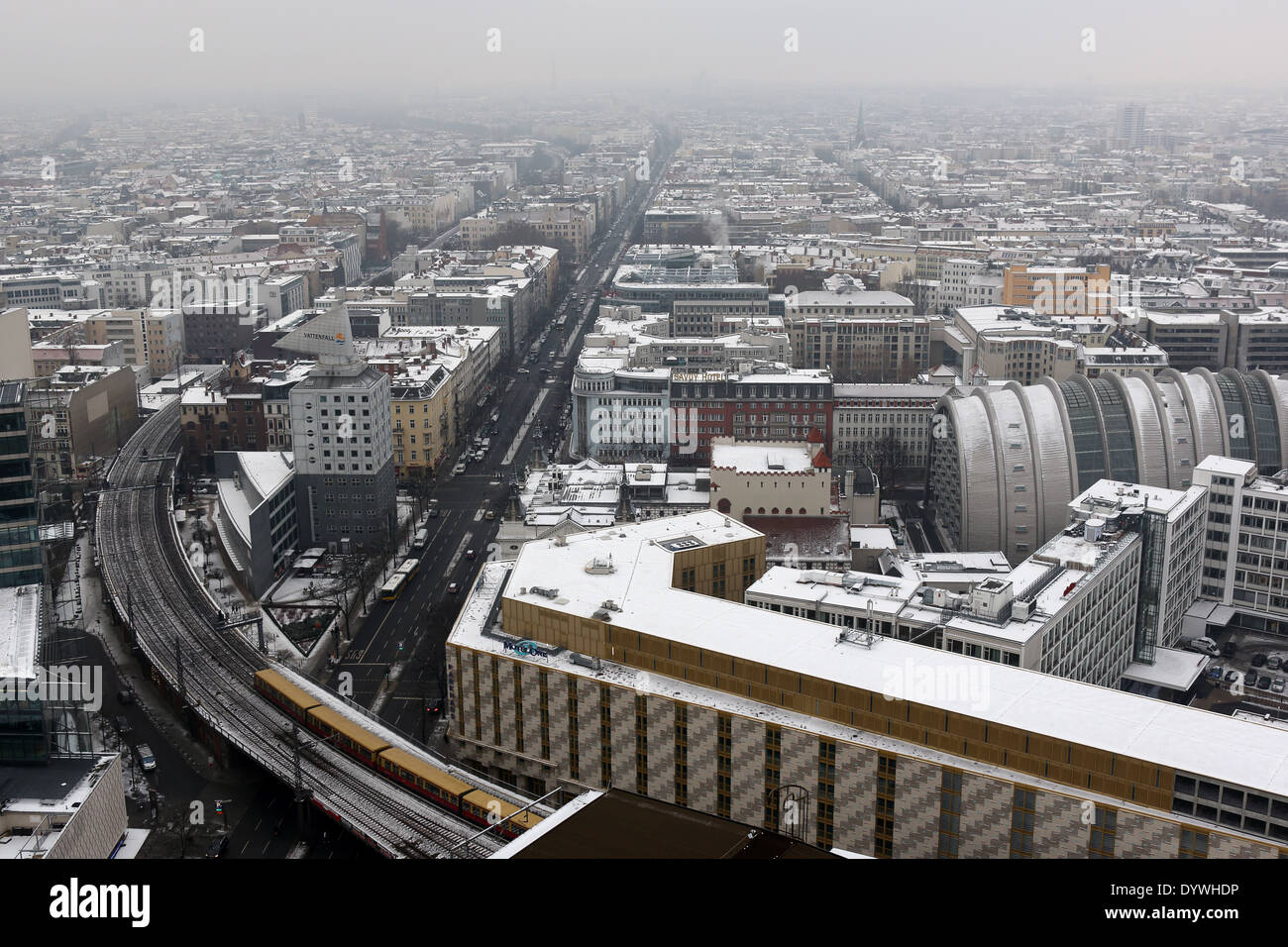 Berlin, Germany, looking at the road head in a northerly direction ...