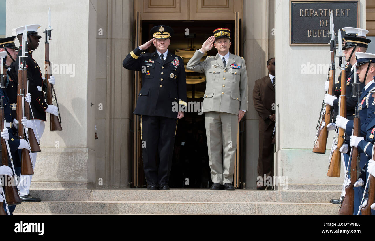 US Chairman of the Joint Chiefs Gen. Martin E. Dempsey and French Chief ...