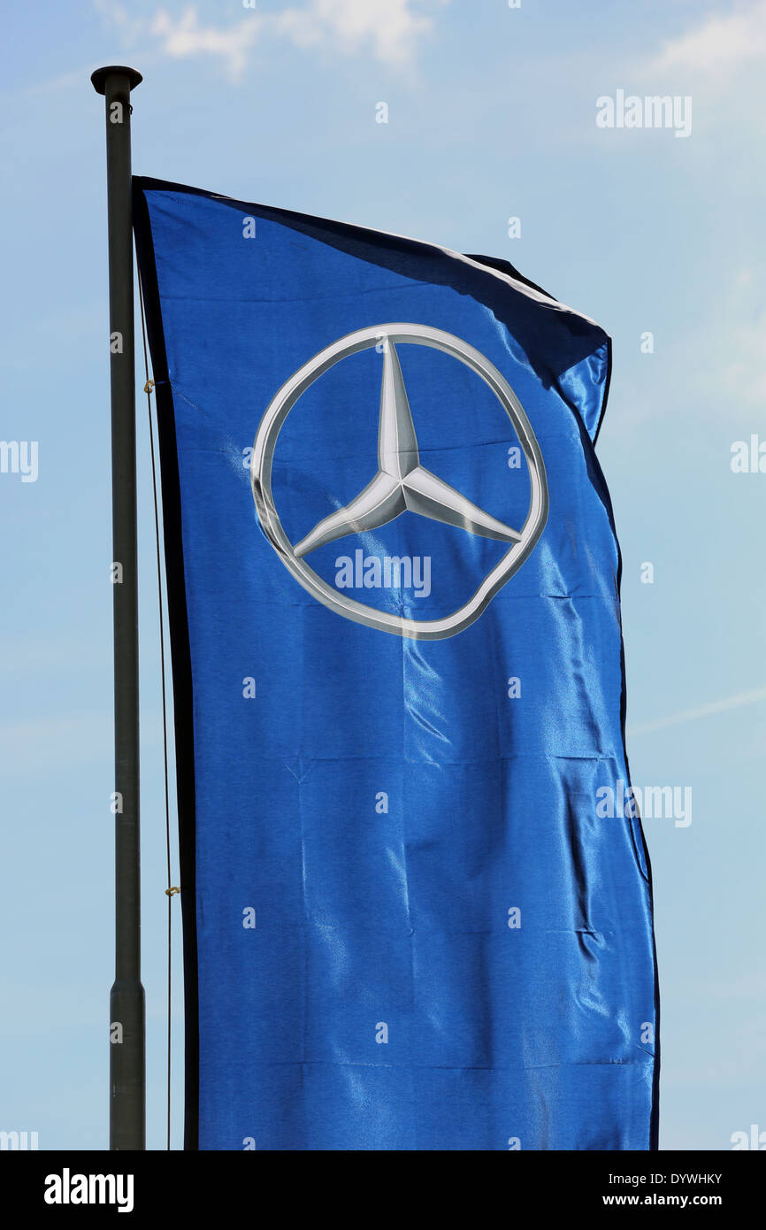 Mercedes benz company logo flag hi-res stock photography and images - Alamy