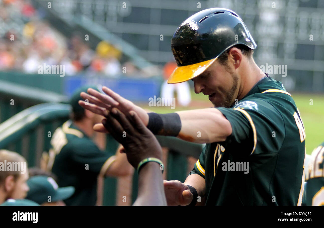 Houston, Texas, USA. 25th Apr, 2014. APR 25 2014: Oakland Athletics ...