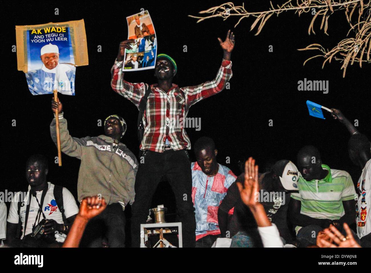 Dakar, Senegal. 26th Apr, 2014. Supporters of former president of ...