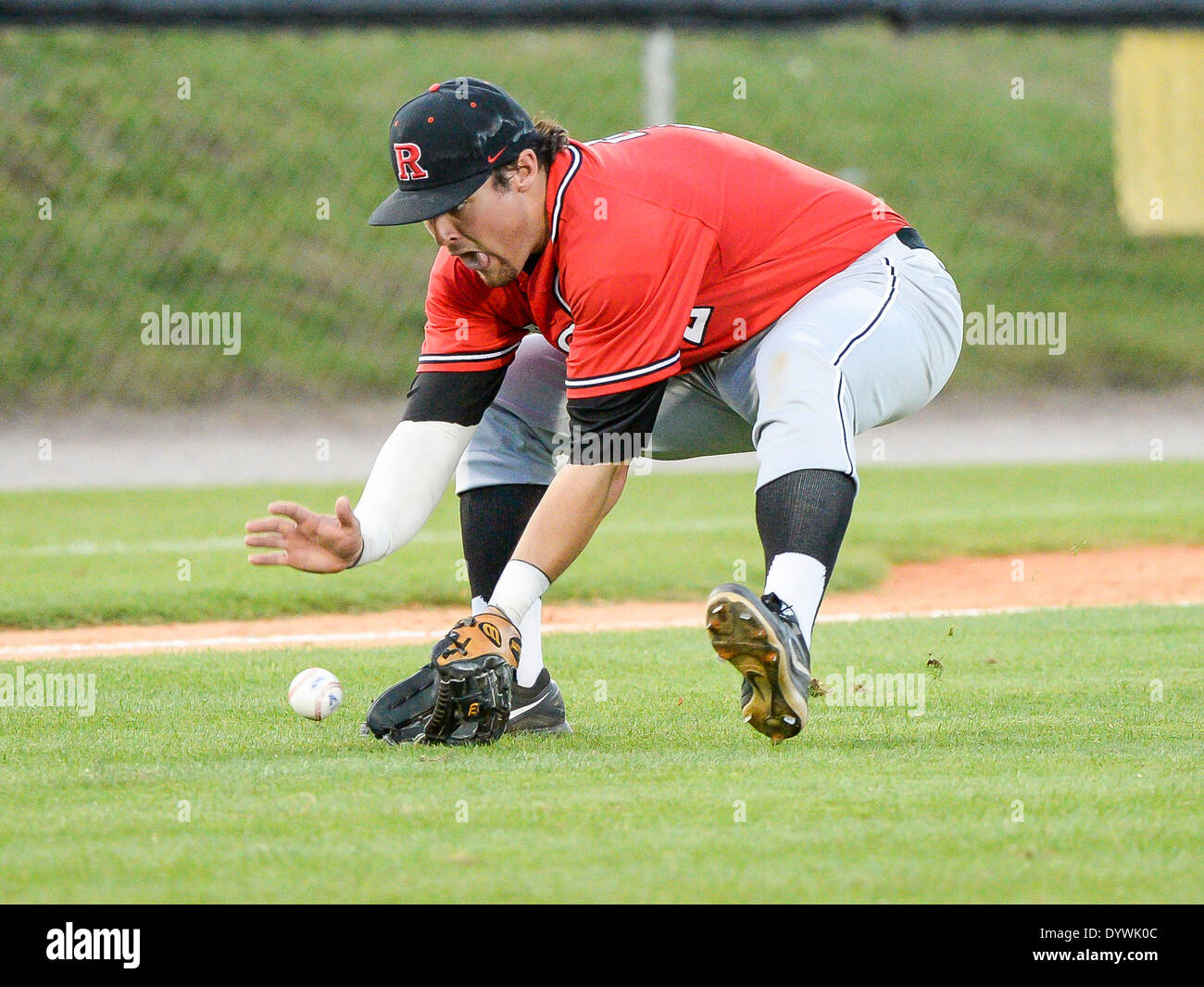 April 25, 2014 - Orlando, FL, U.S: Rutgers infielder John Jennings (2 ...