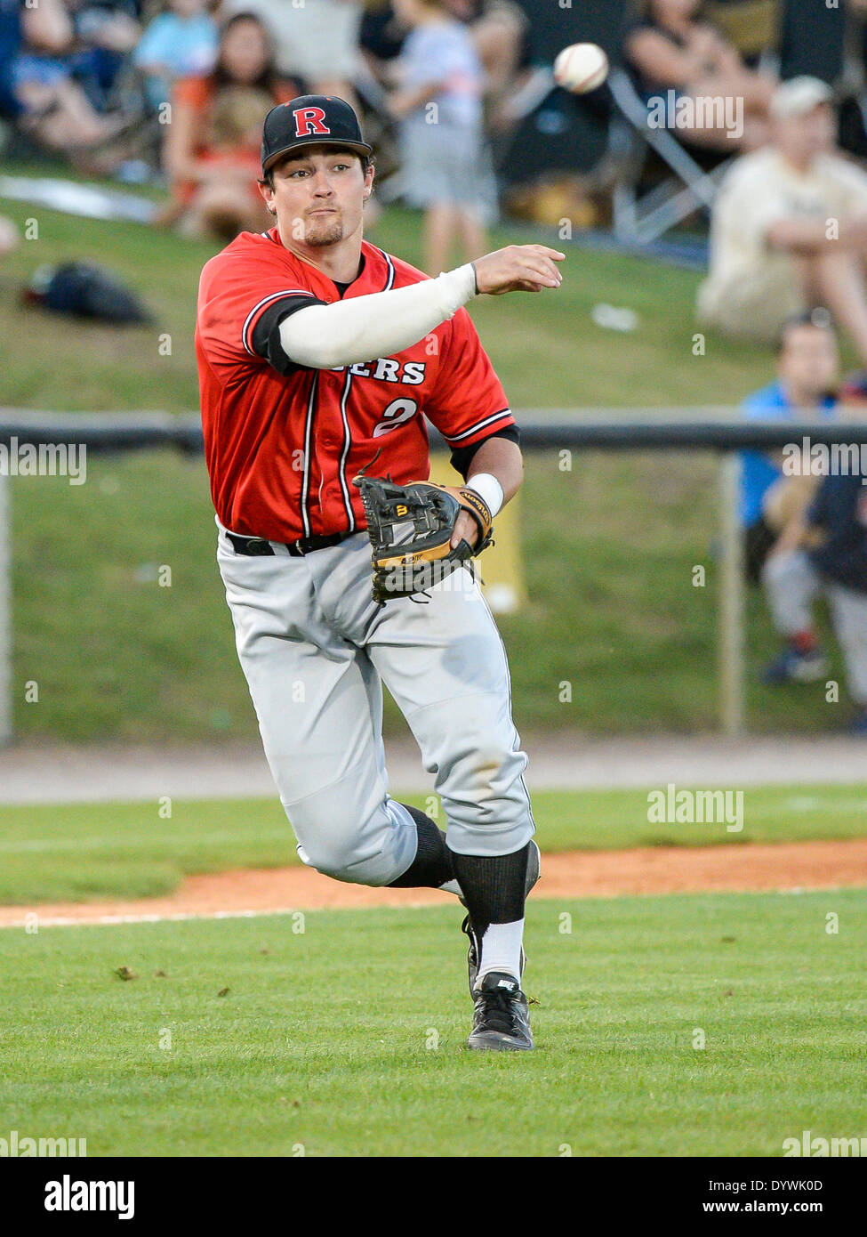 April 25, 2014 - Orlando, FL, U.S: Rutgers infielder John Jennings (2 ...