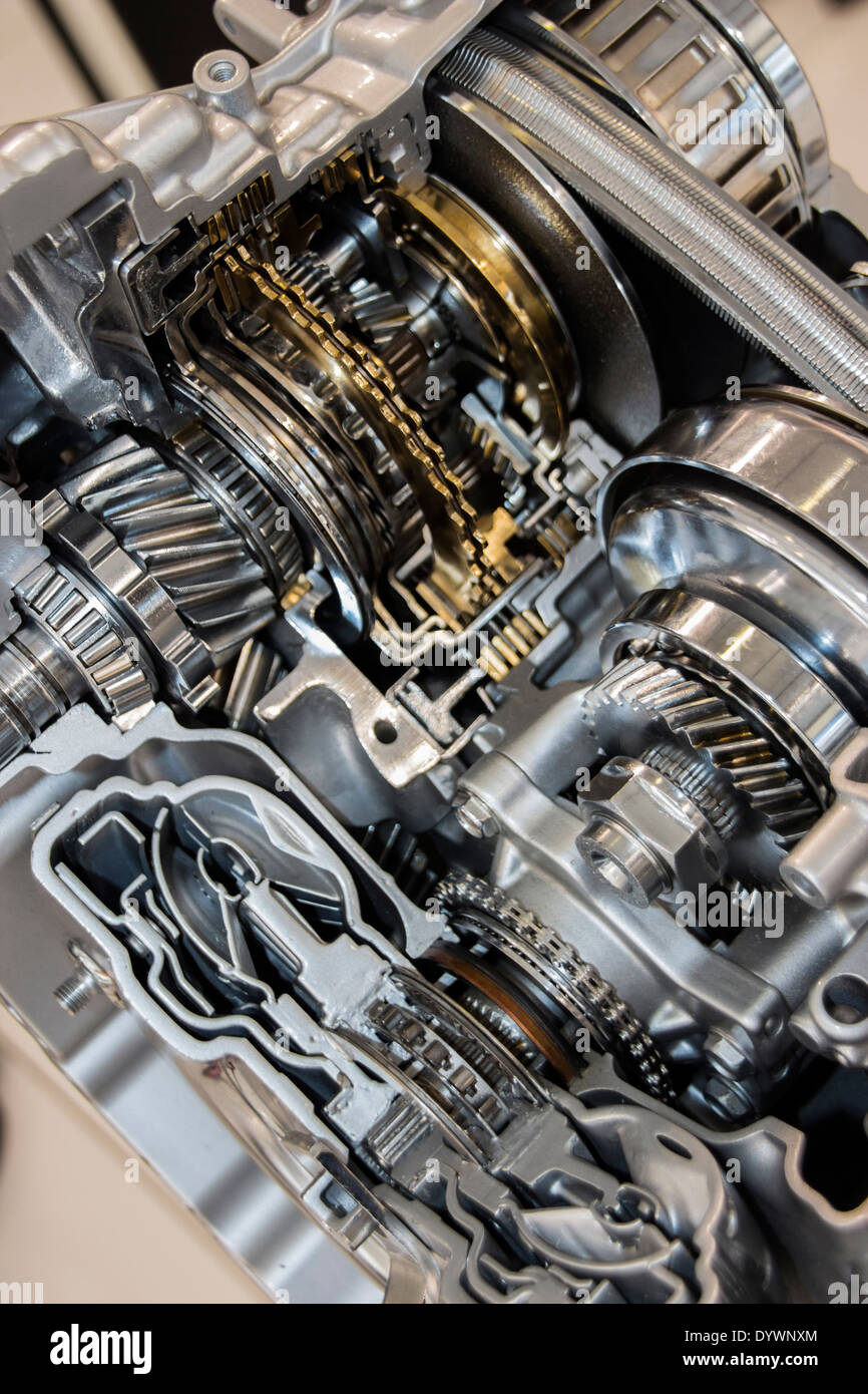 Automotive transmission gearbox with lots of details Stock Photo - Alamy