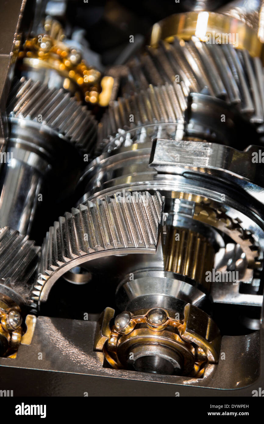 Automotive transmission gearbox with lots of details Stock Photo - Alamy