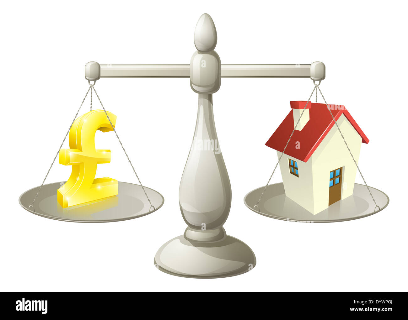 Balancing scale and house hi-res stock photography and images - Alamy