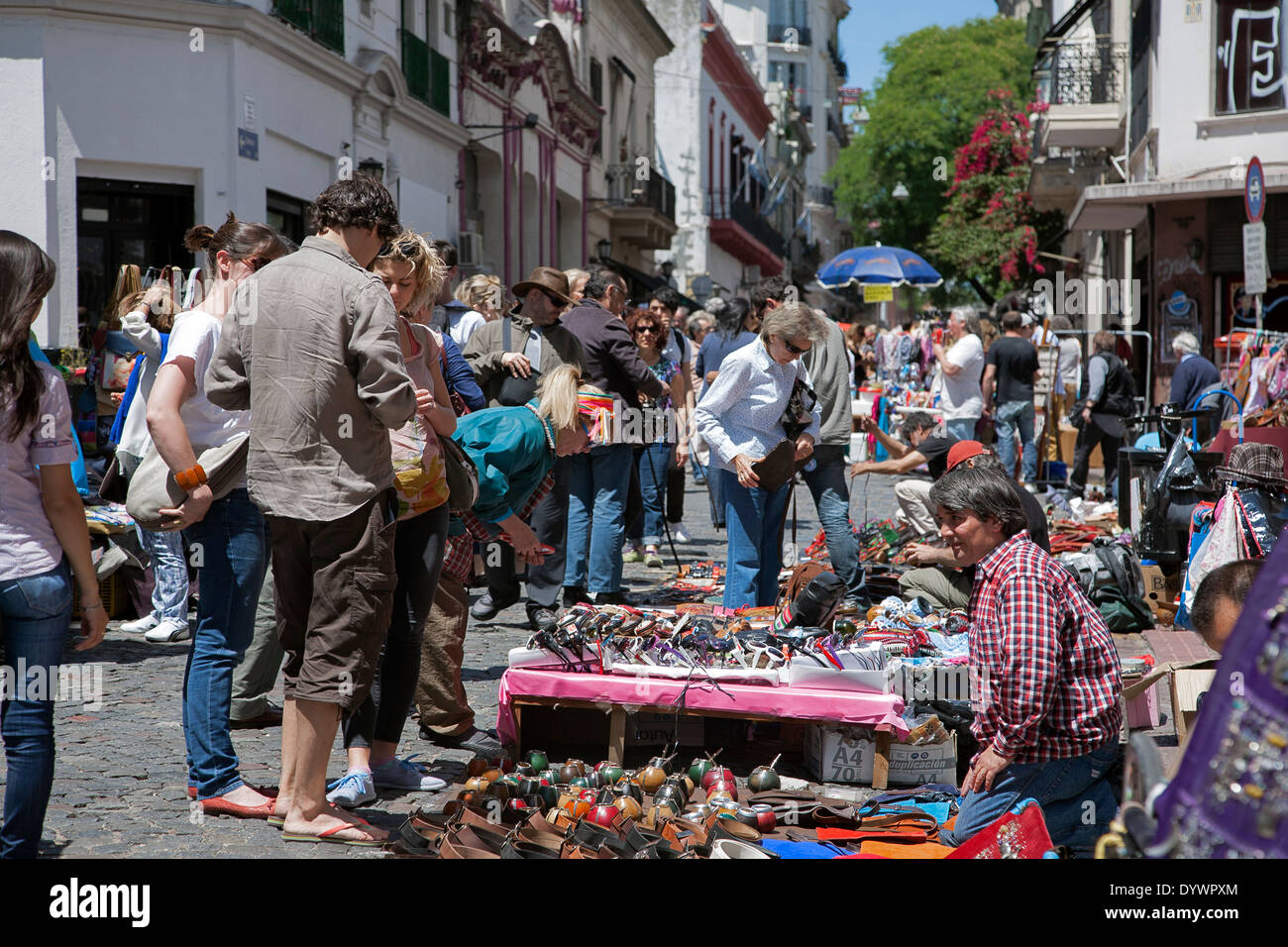 Sunday flea market. San Telmo. Buenos Aires. Argentina Stock Photo - Alamy