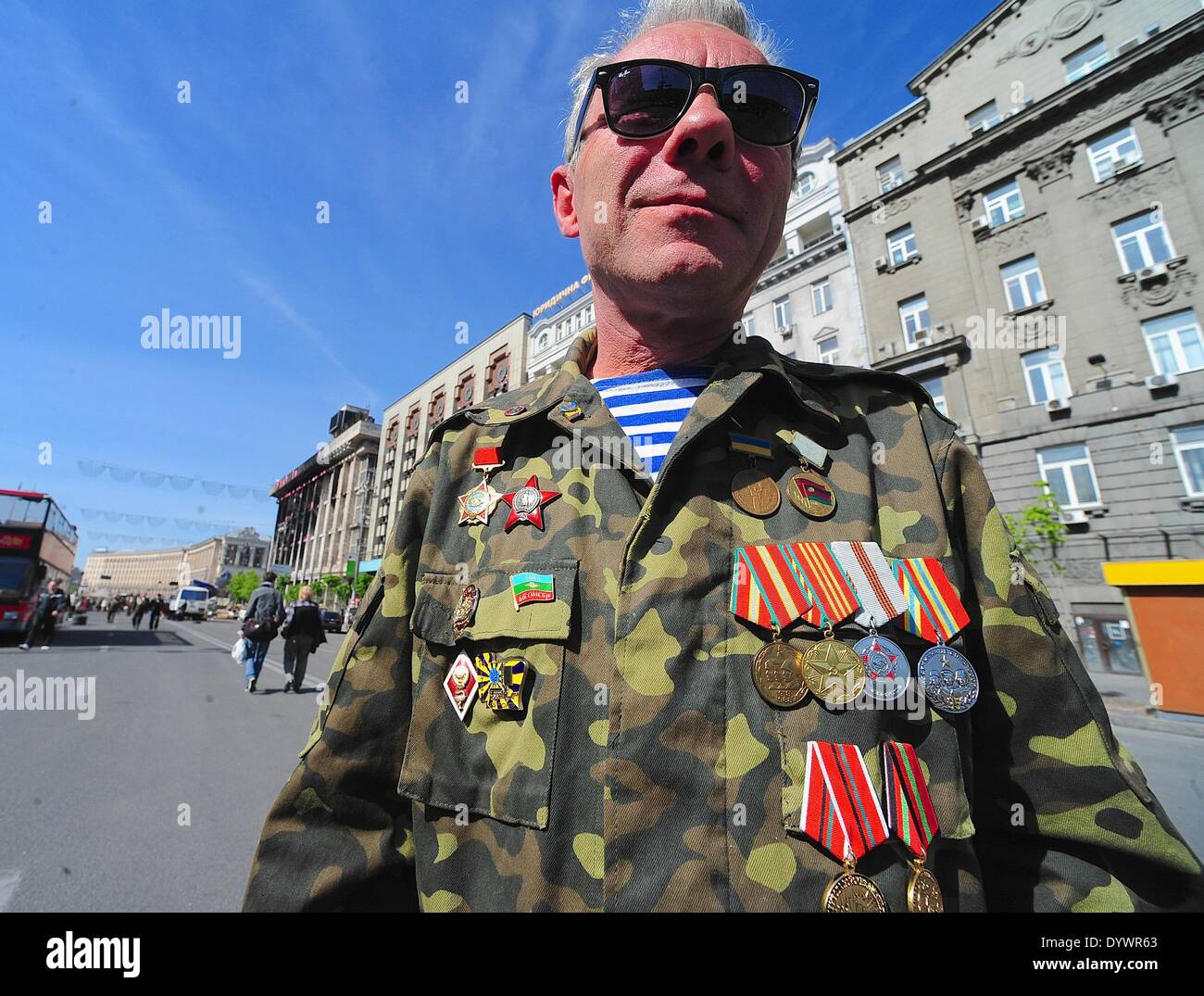 Kiev, Ukraine. 26th Apr, 2014. Ukrainian veterans of the Soviet war in ...