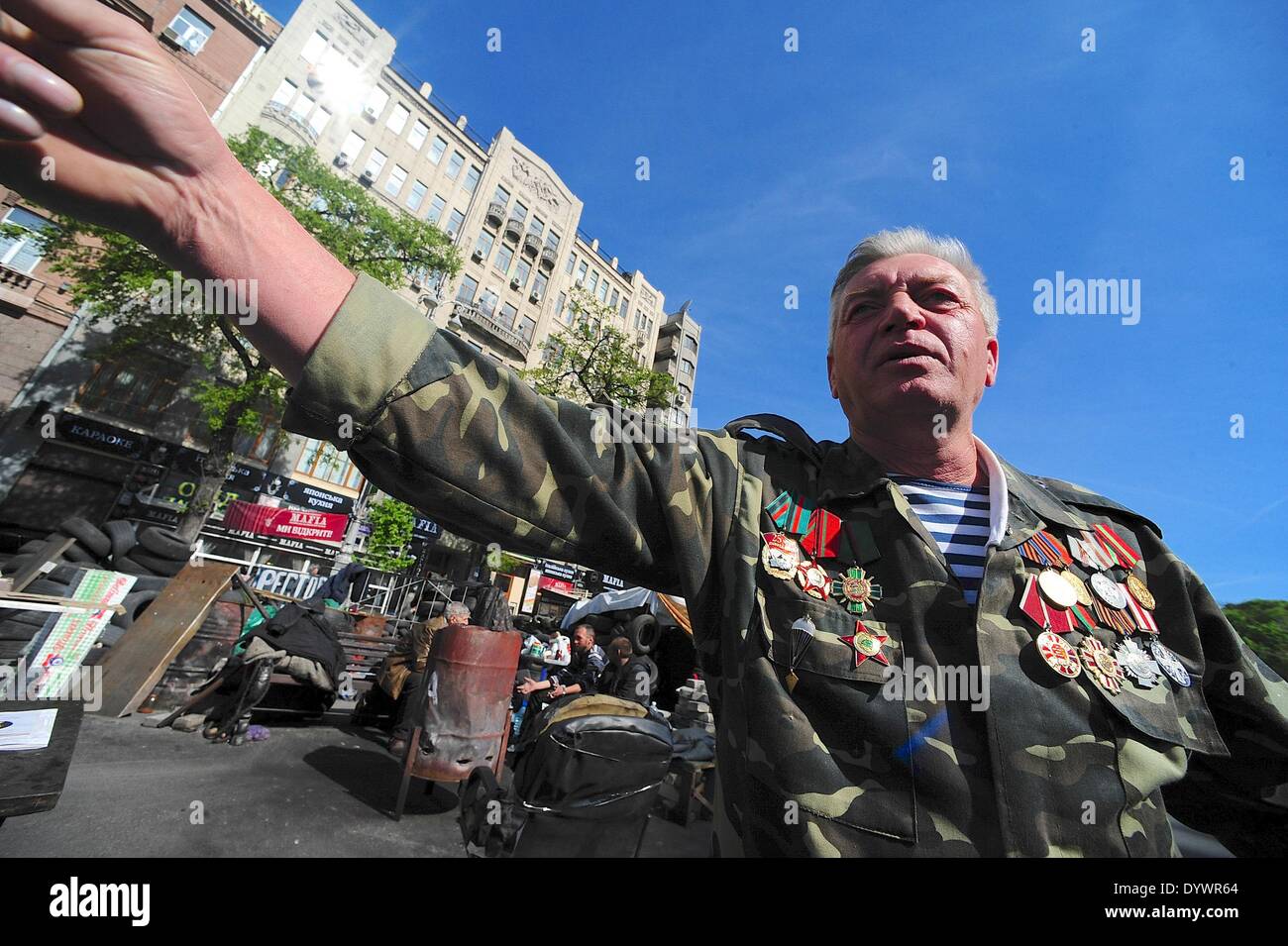 Kiev, Ukraine. 26th Apr, 2014. Ukrainian veterans of the Soviet war in ...