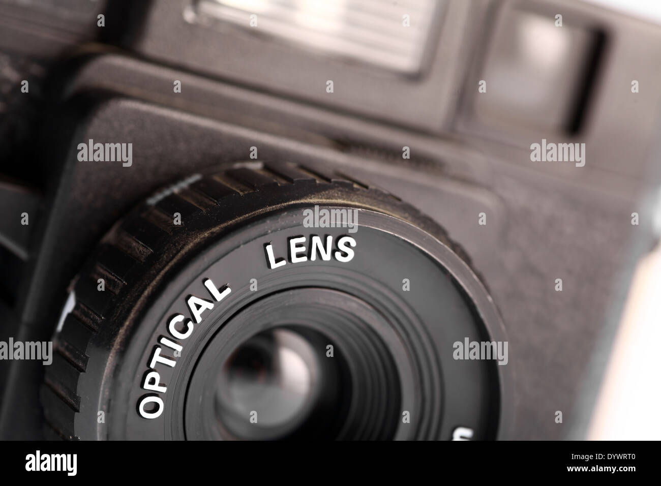 An old film plastic camera isolated on white Stock Photo - Alamy