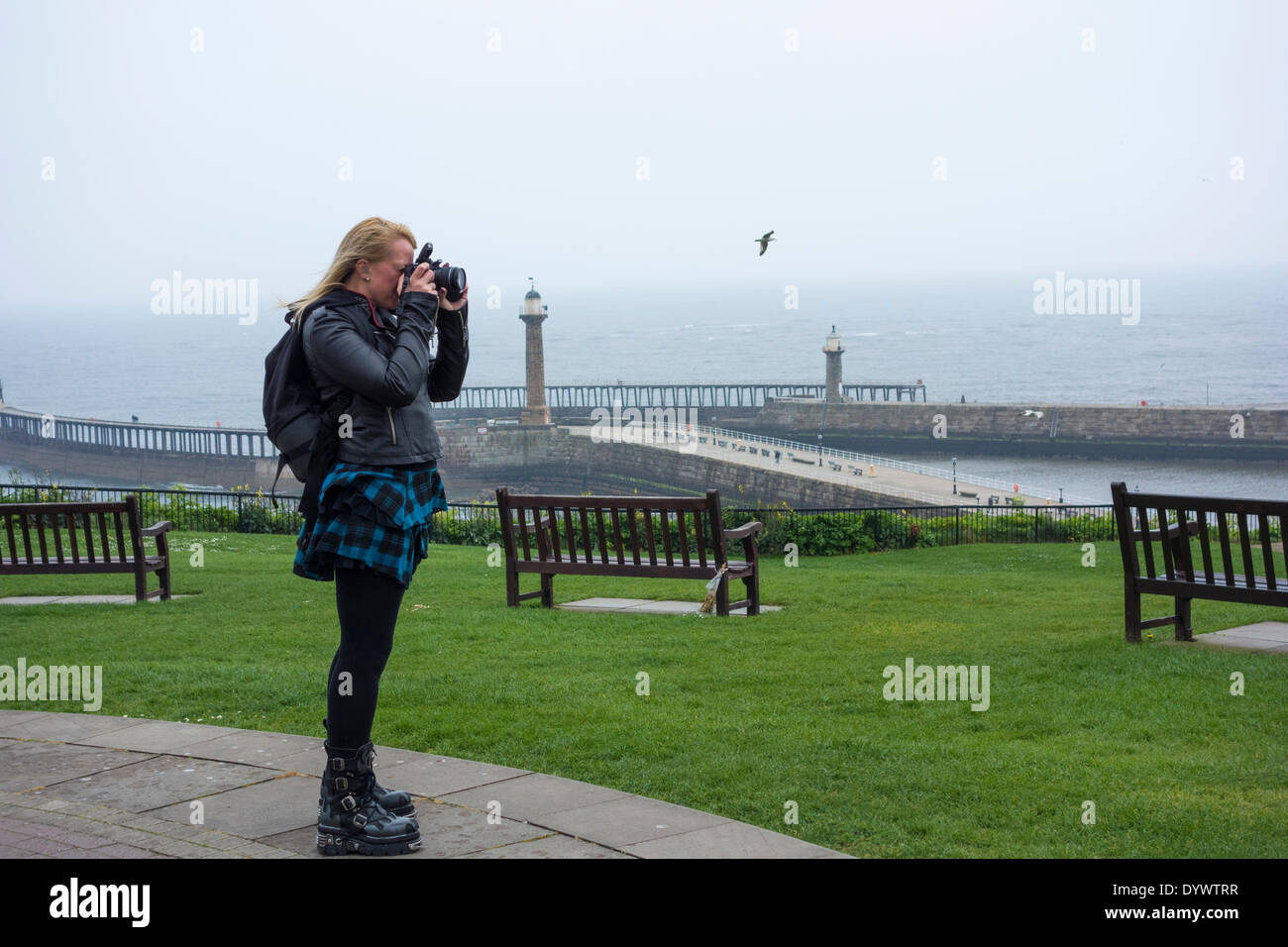 Whitby Goth Weekend, April, 2014. Whitby, North Yorkshire, England. UK ...