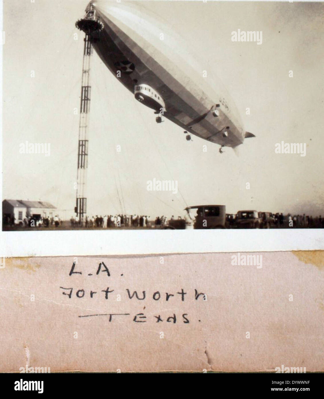 This image from Fred Alvin Jones' album shows the LZ-126, a dirigible ...
