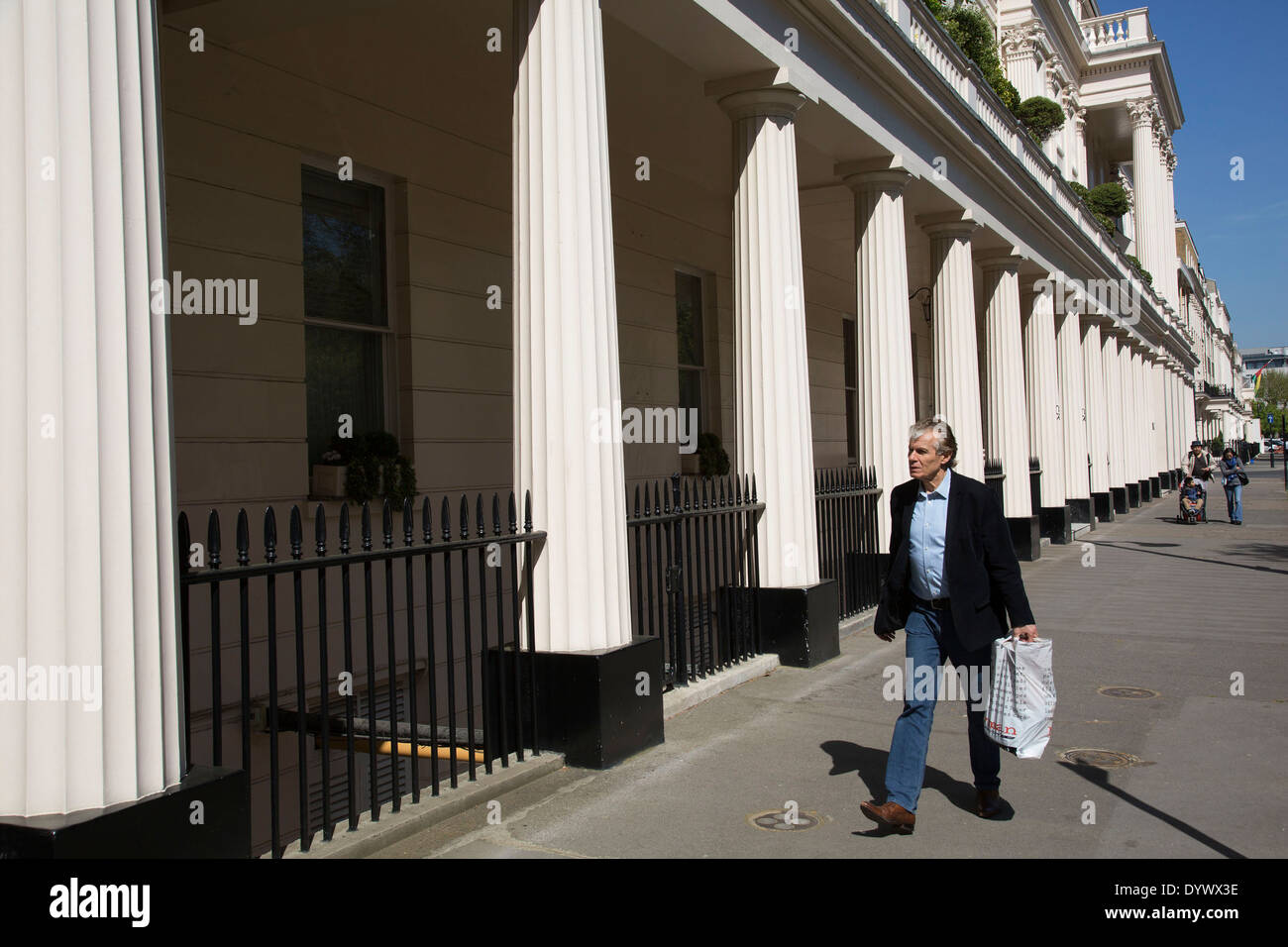 Eaton Square in Belgravia. Wealth and affluence in West London, UK ...