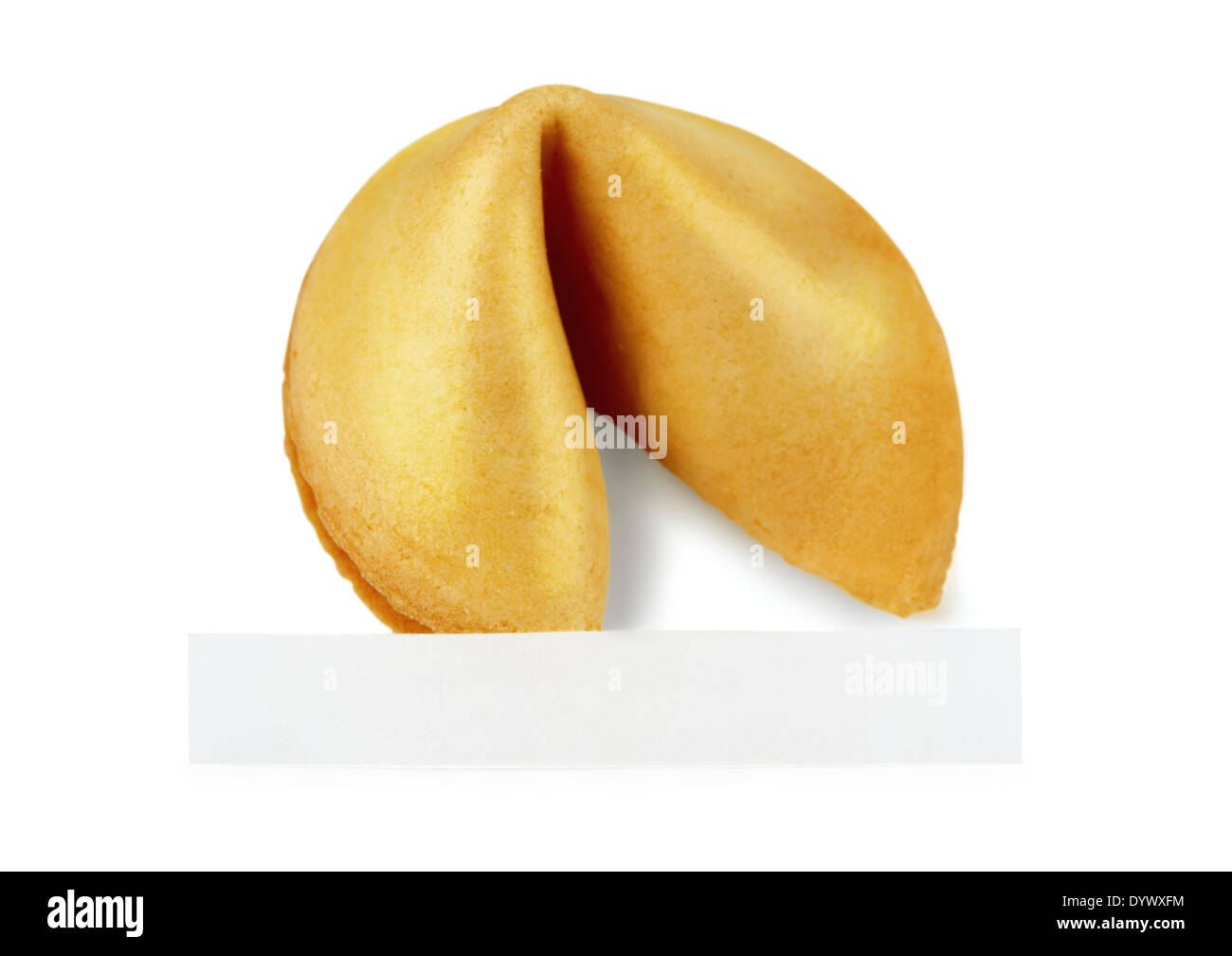 Fortune cookie with a message on a white background Stock Photo - Alamy