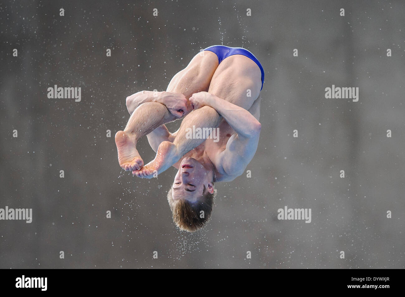 London, UK. 26th Apr, 2014. Jack Laugher of Great Britain (GBR) dives ...