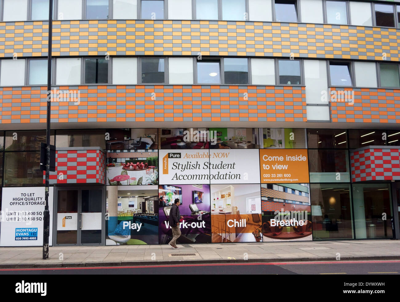 New student accommodation block in Finsbury Park, North London Stock ...