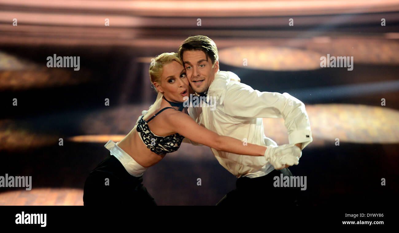 Cologne, Germany. 25th Apr, 2014. Singer and actor Alexander Klaws and ...