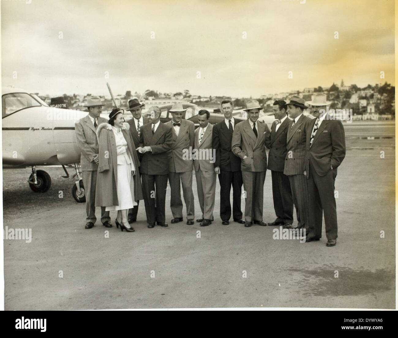 The image showcases a group of Ryan Navion aircraft, popular light ...