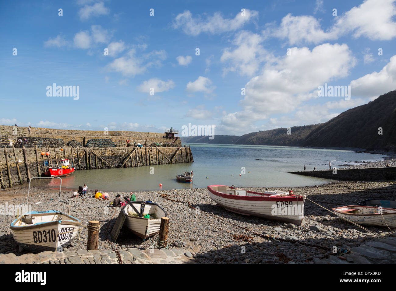 Clovelly fishing village, North Devon in spring Stock Photo - Alamy