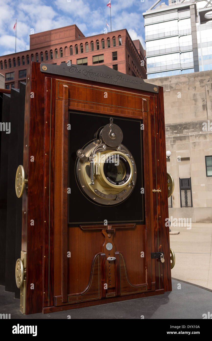A giant wooden view camera art exhibition called Butterflies & Buffalo ...