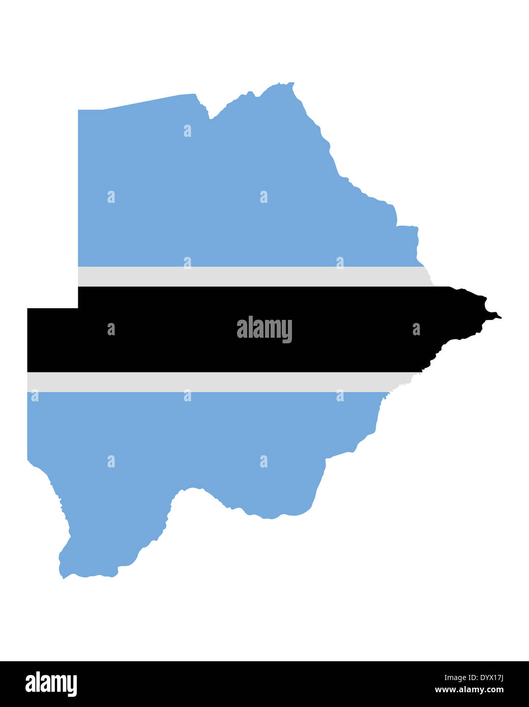 Map and flag of Botswana Stock Photo - Alamy