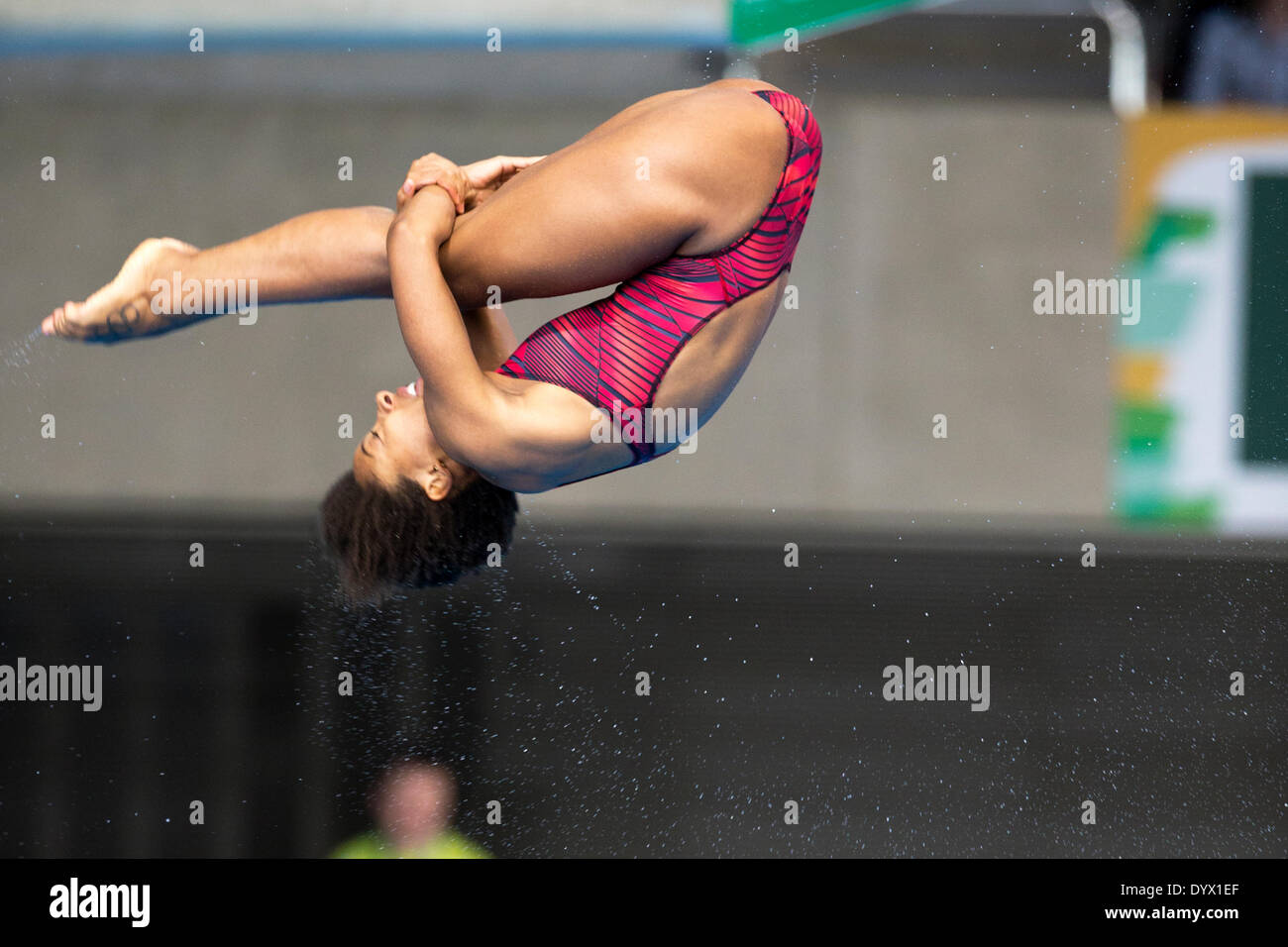 London, UK. 26th Apr, 2014. Jennifer ABEL 3m Springboard Women Semi ...