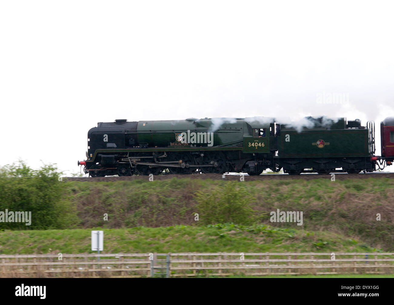 Steam locomotive 34046 hi-res stock photography and images - Alamy