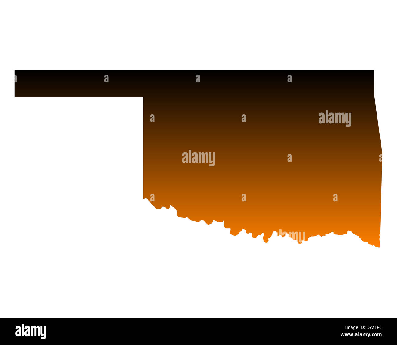 Map of Oklahoma Stock Photo - Alamy
