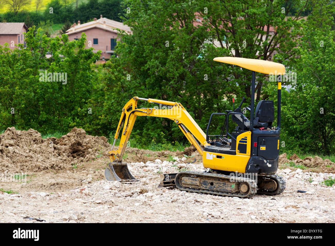 Earthmover on a construction site Stock Photo - Alamy