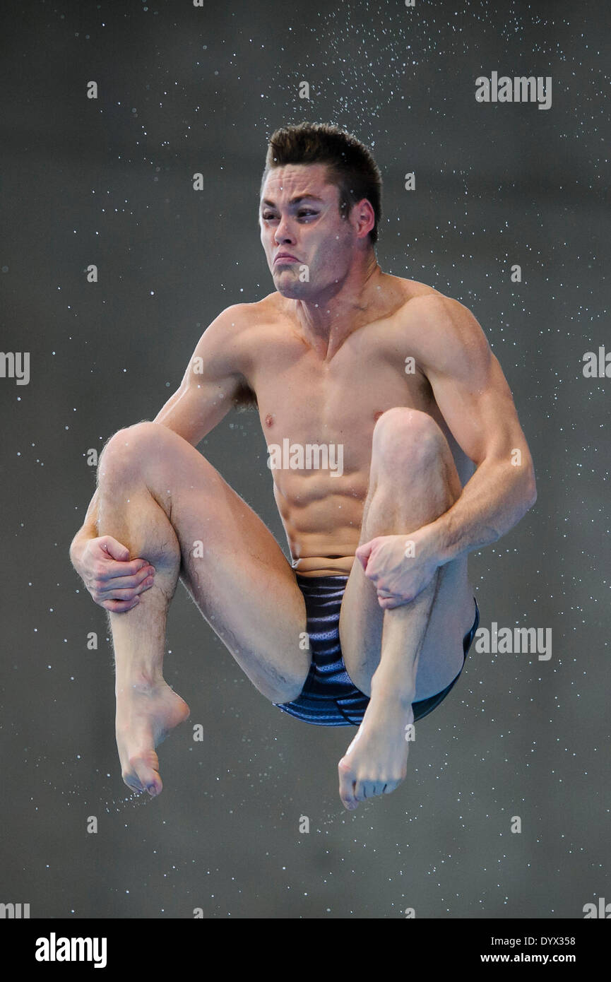 London, UK. 26th Apr, 2014. 2012 Olympic 10m Platform Champion David ...