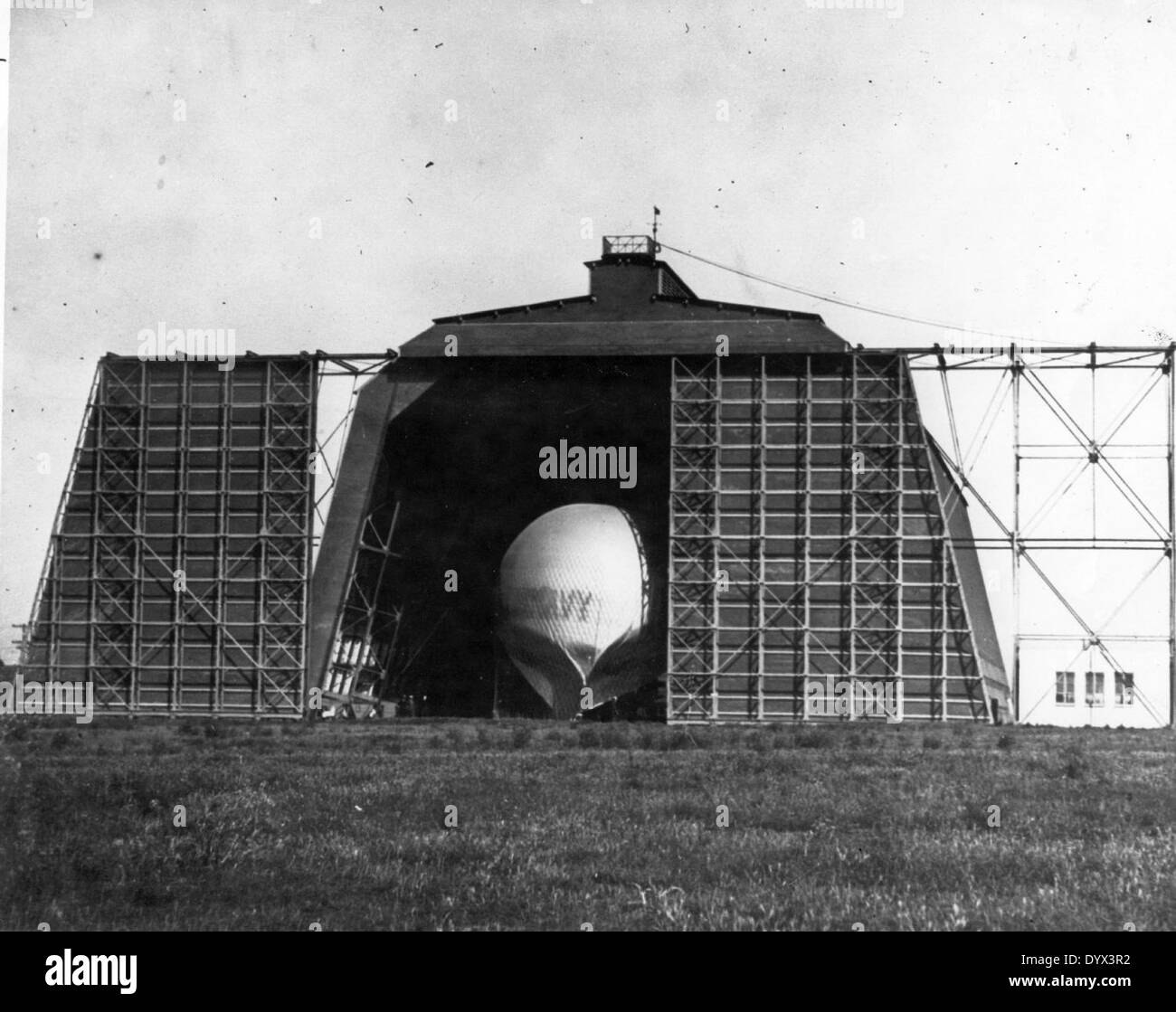 This photo depicts the Lighter-than-Air (LTA) hangar at NAS NI in 1919 ...