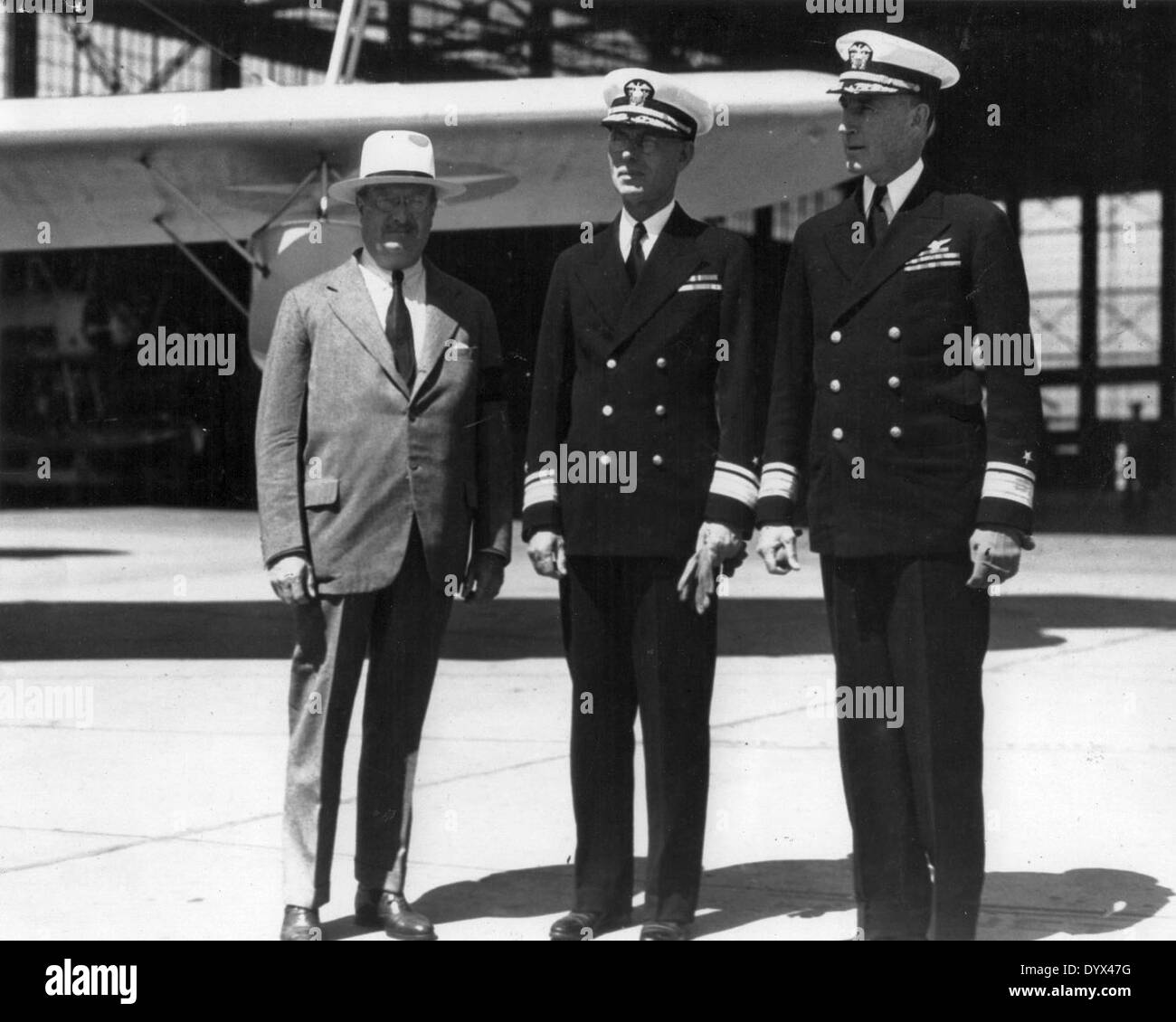 Asst SecNav Roosevelt, Adm tarrant, Adm Johnson, c33 Stock Photo - Alamy