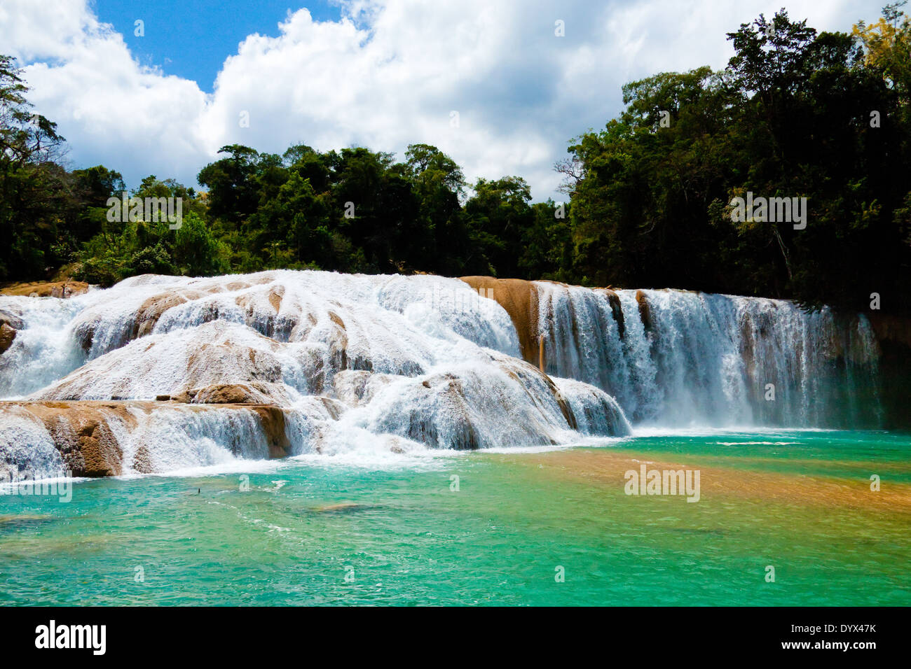 Agua Azul Waterfall, Yucatan, Mexico Stock Photo - Alamy