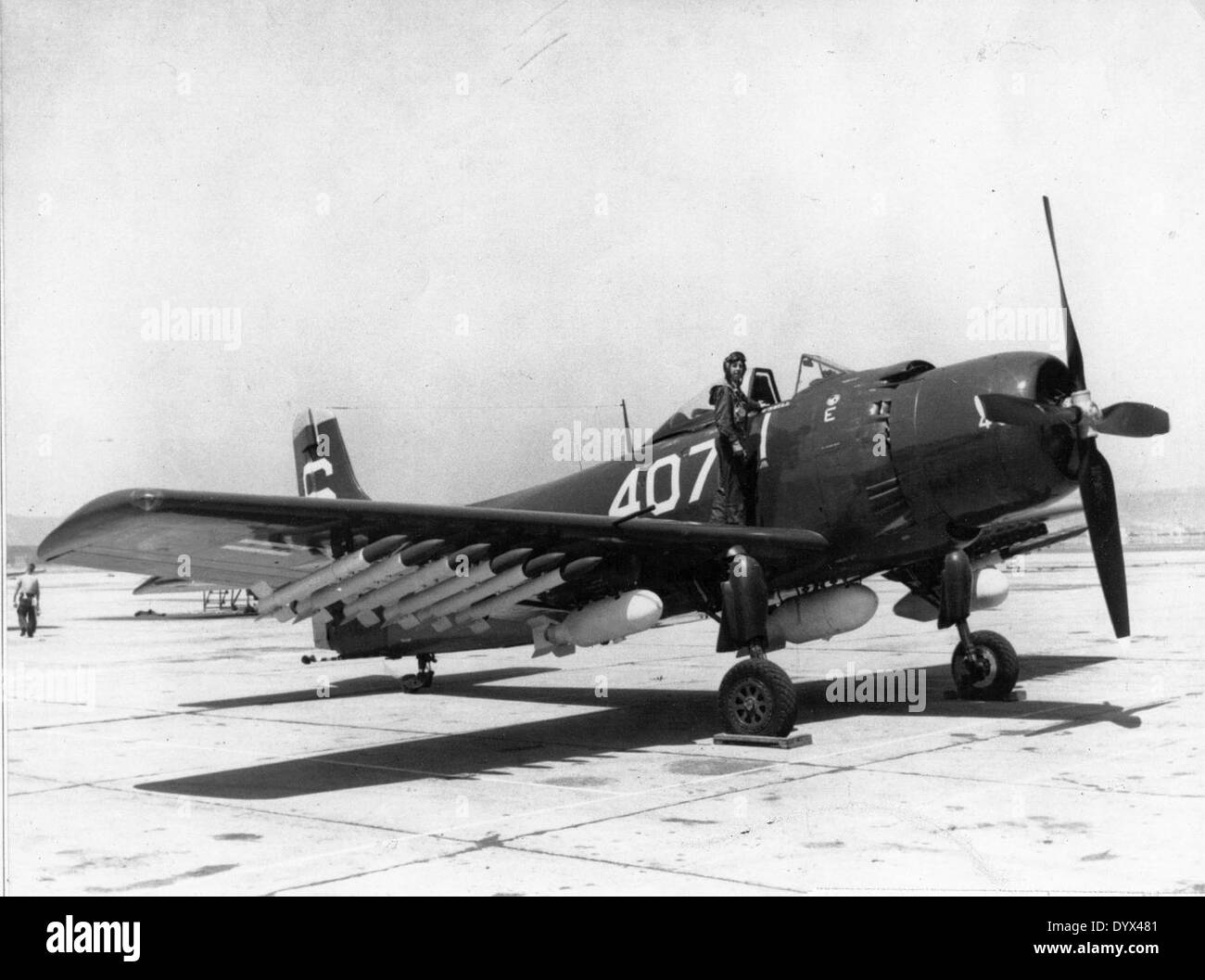 The Douglas AD-5 Skyraider, a versatile attack aircraft used by the U.S ...