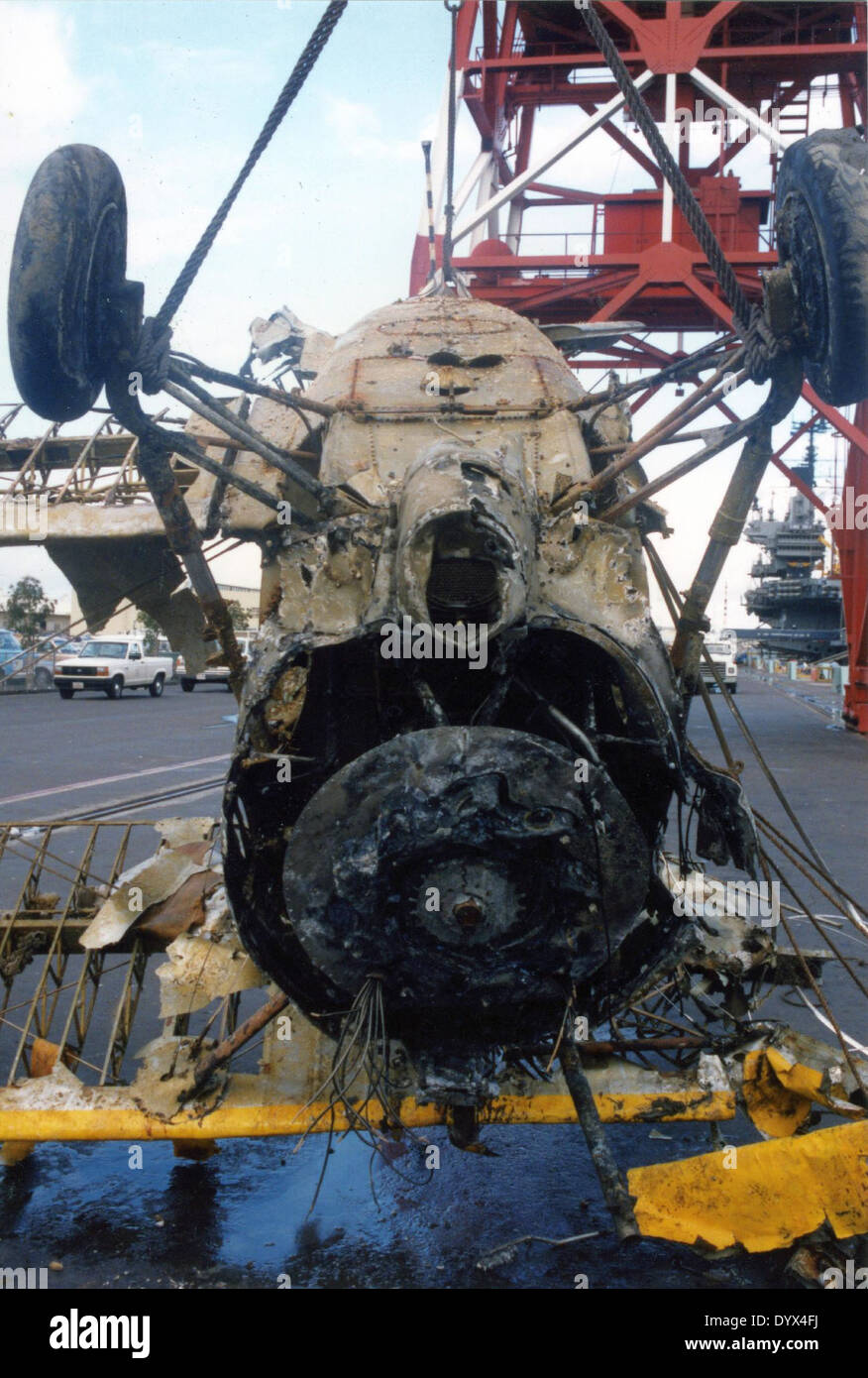 This photo shows a Grumman F3F-2 fighter aircraft, serial number 0976 ...