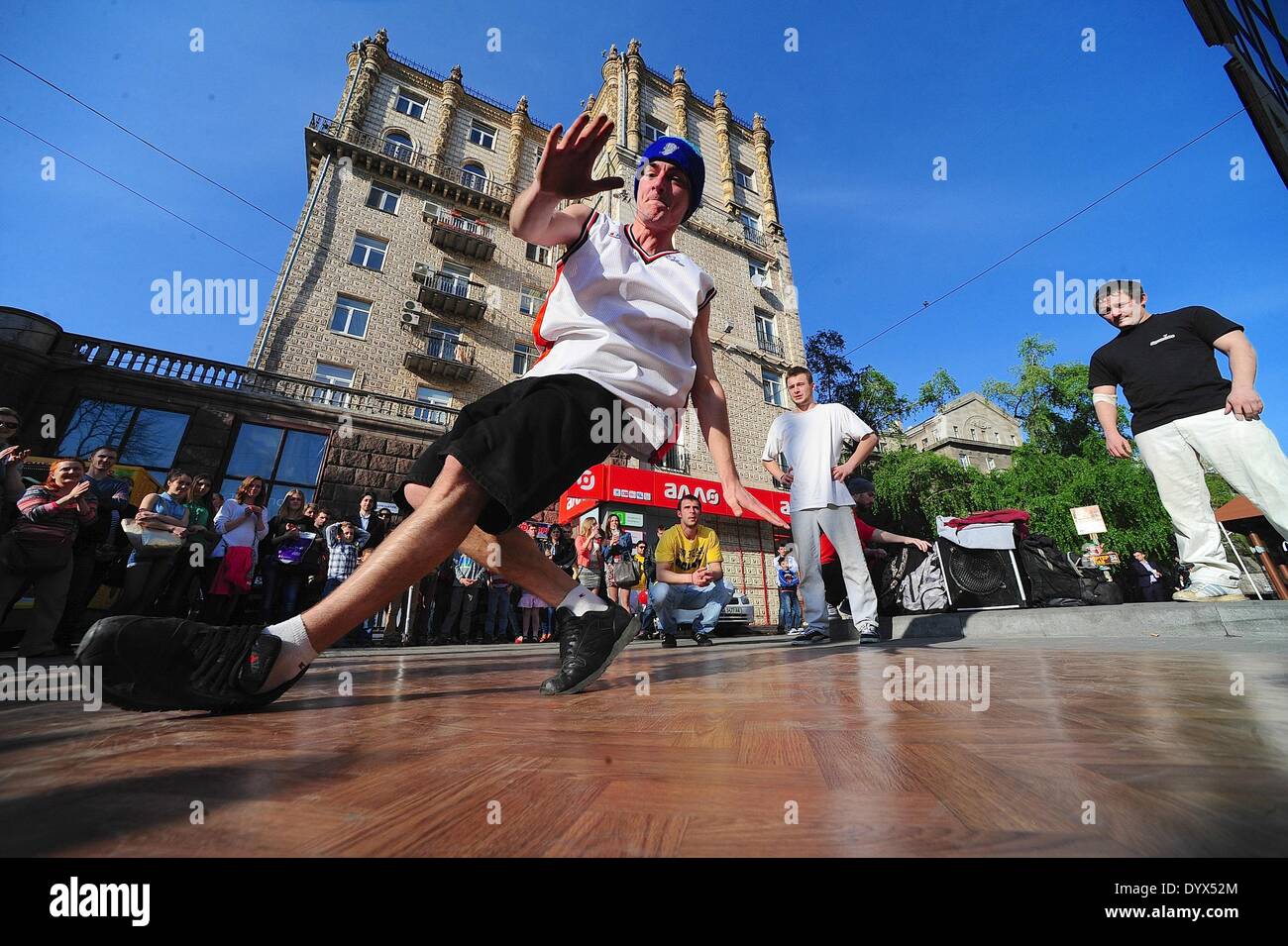 Kiev, Ukraine. 26th Apr, 2014. The breakdancing group Gangsta Boyz ...