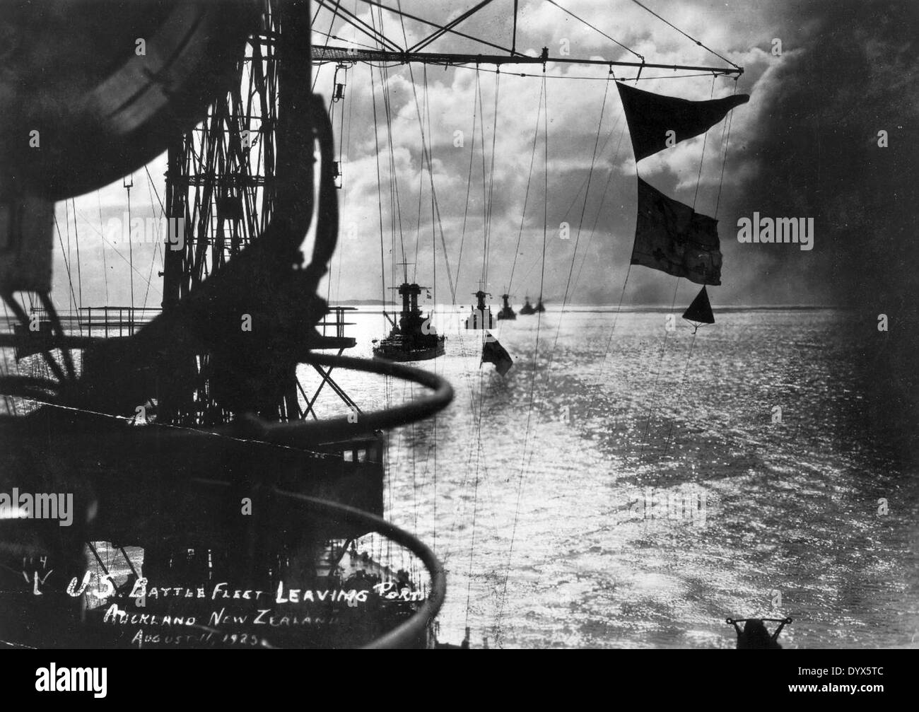 This photograph captures the U.S. Navy fleet in Auckland, New Zealand ...