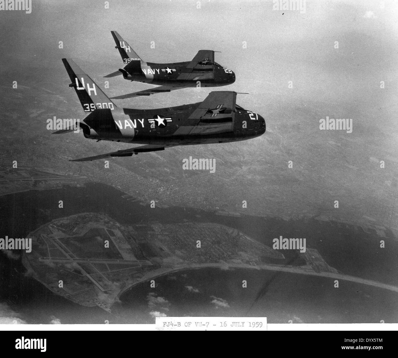 The North American FJ-4B Fury, a carrier-based jet fighter, was used by ...