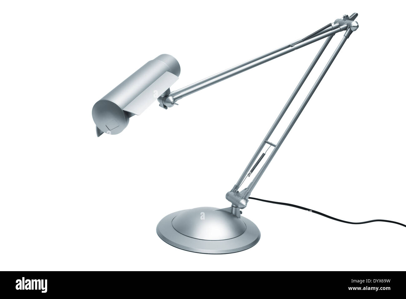 silver modern lamp on a white background Stock Photo - Alamy