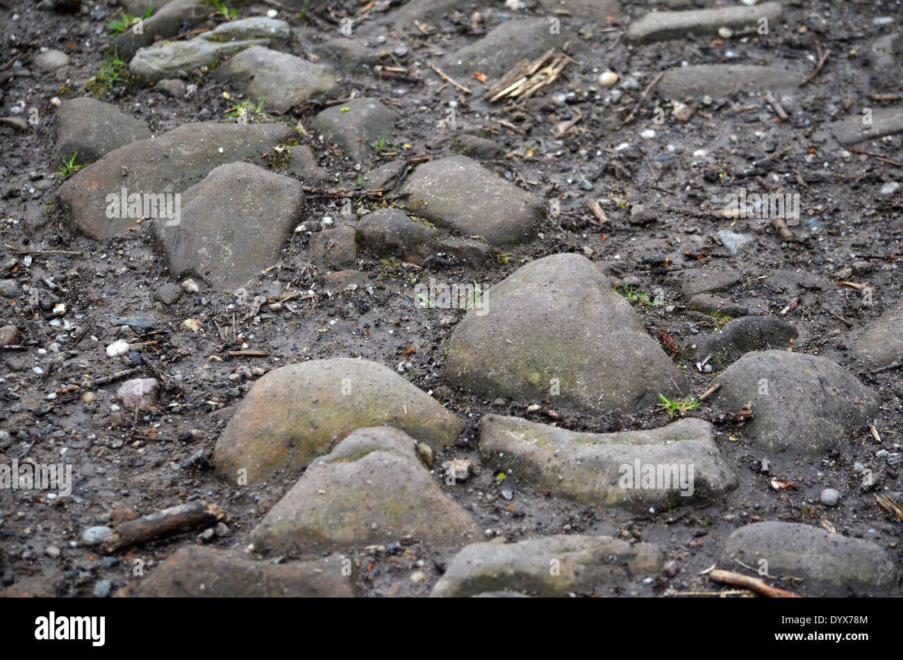Rough stone path hi-res stock photography and images - Alamy