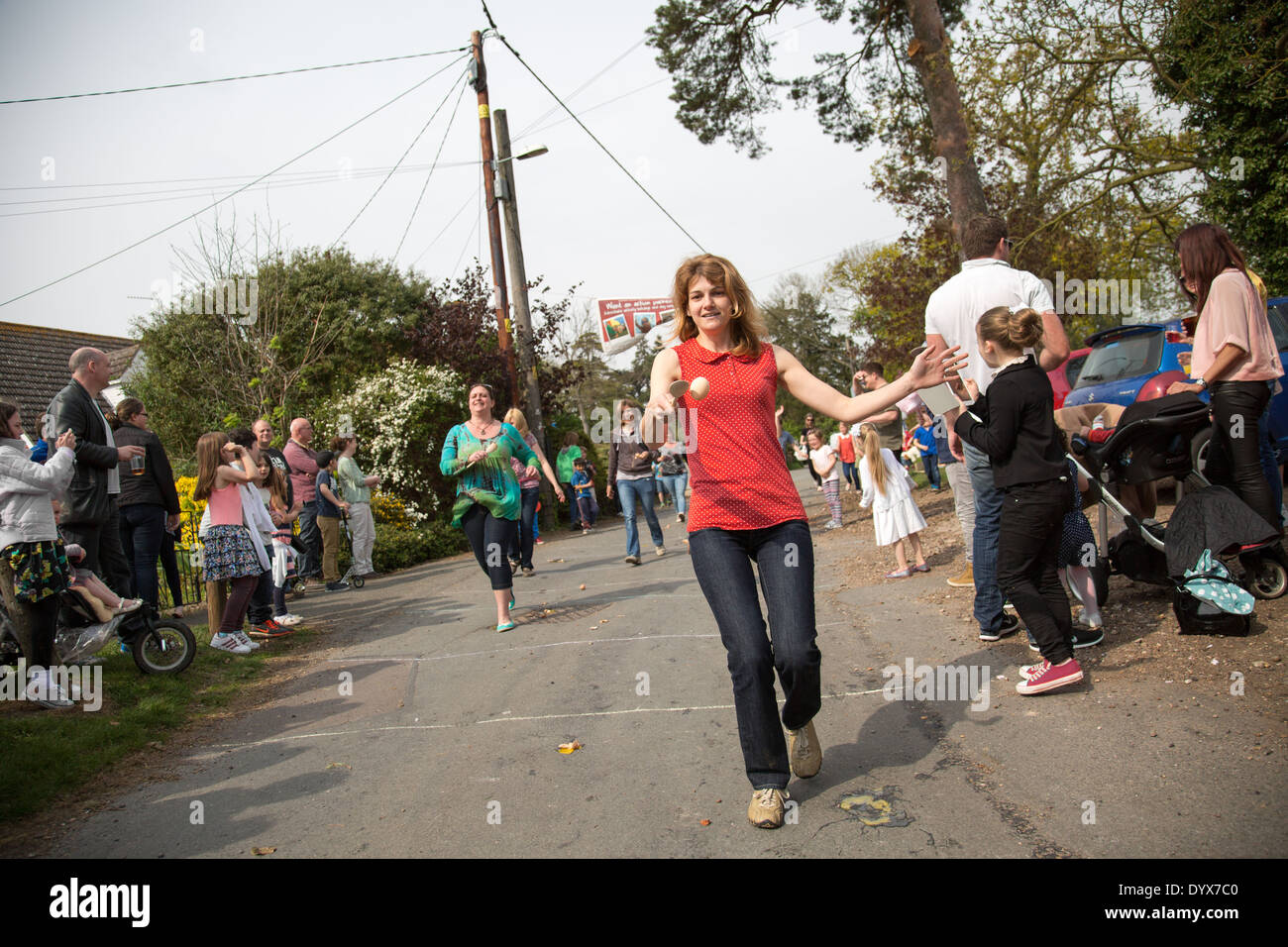 Egg throwing contest during race hi-res stock photography and images ...