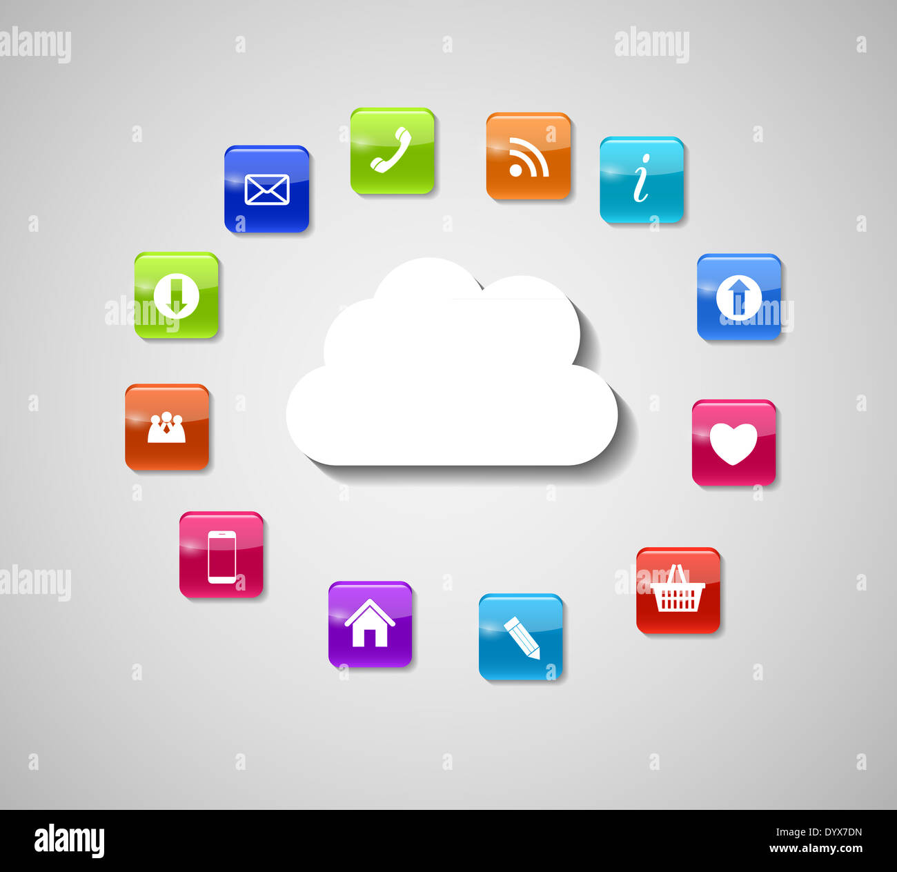 Cloud Computing Concept Vector Illustration. EPS 10 Stock Photo - Alamy
