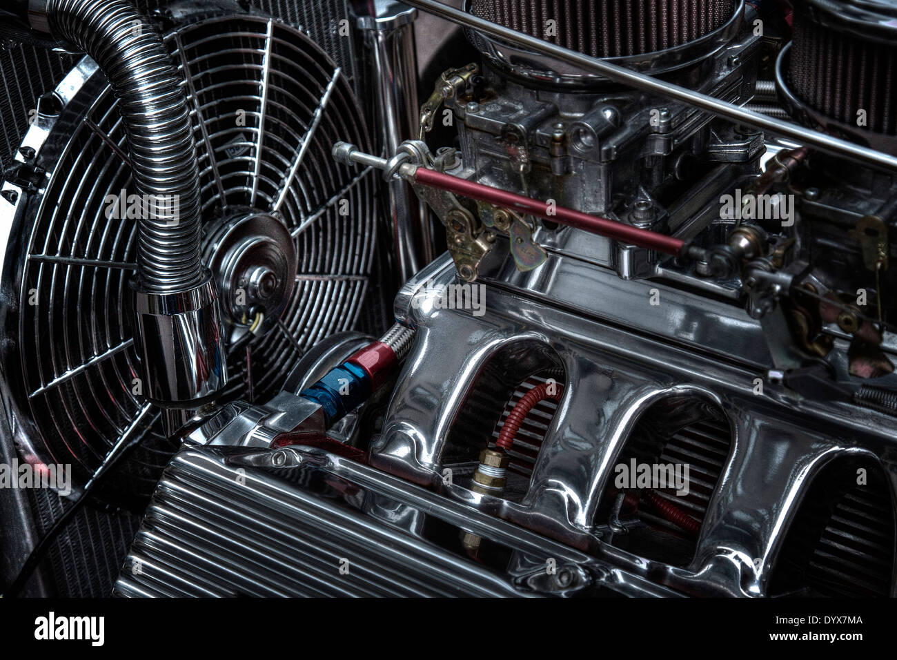 Inside a pristine car engine, under the hood Stock Photo - Alamy