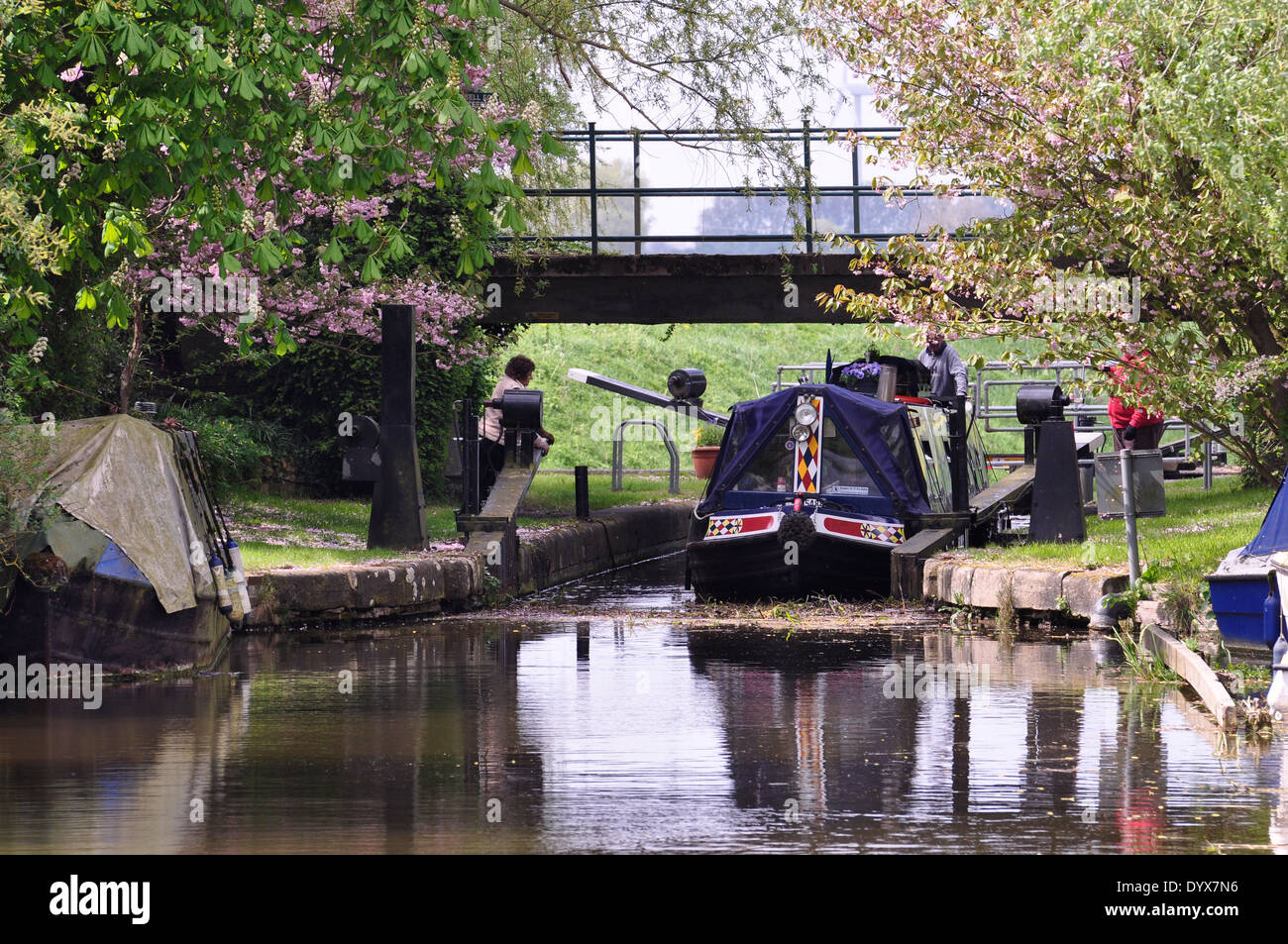 Marmont Priory Lock, River Nene, (old course) Cambridgeshire Stock ...
