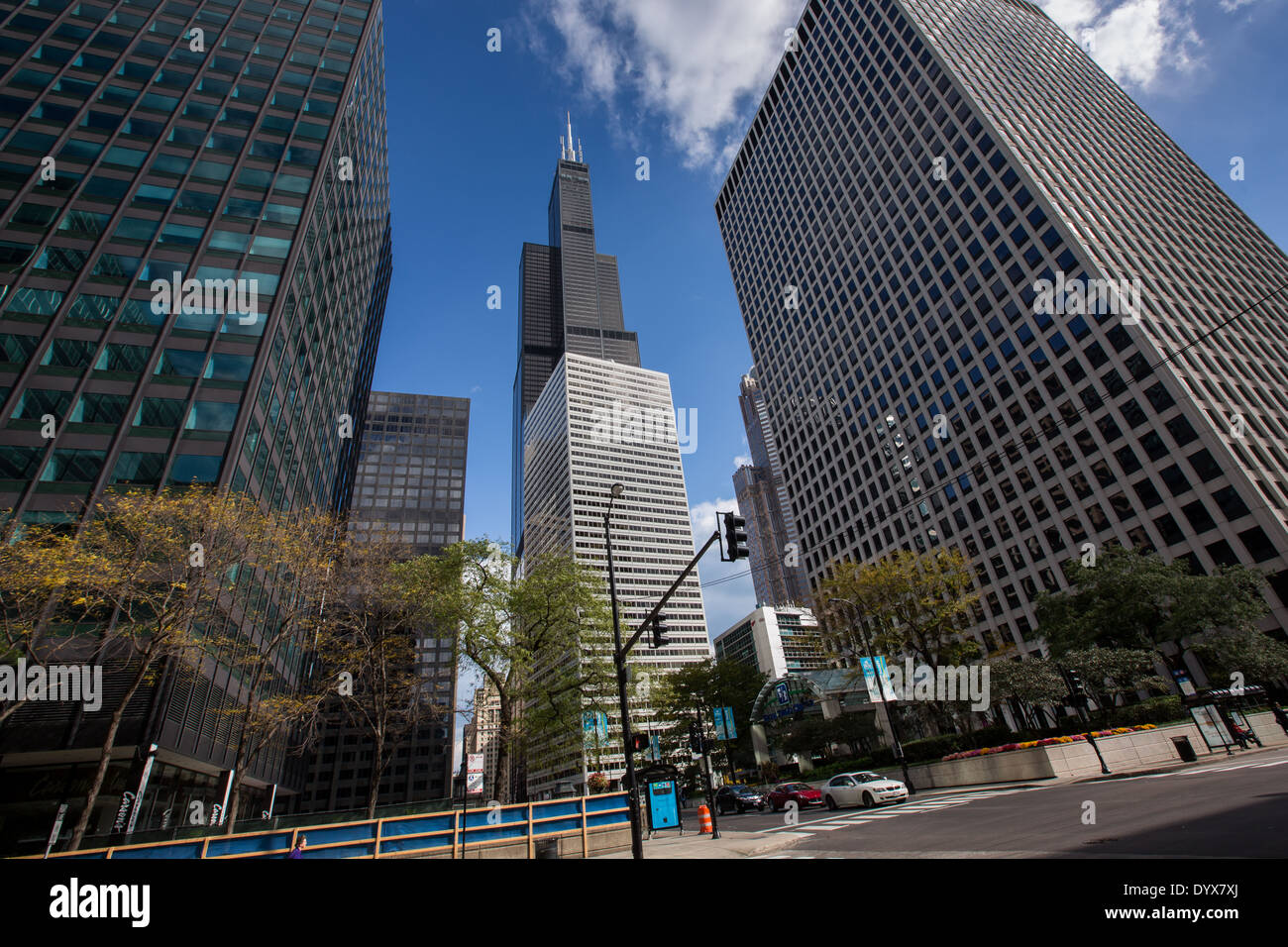 Sears Tower now known as the Willis Tower from Van Buren Street in ...