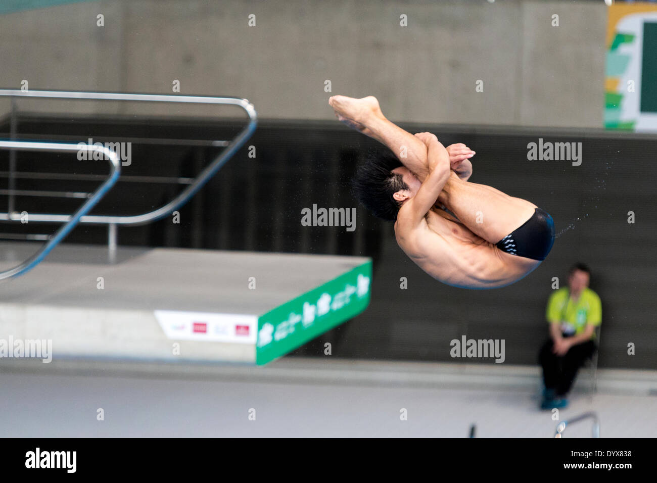 London, UK. 26th Apr, 2014. Sho SAKAI 3m Springboard Men Semi-Final B ...