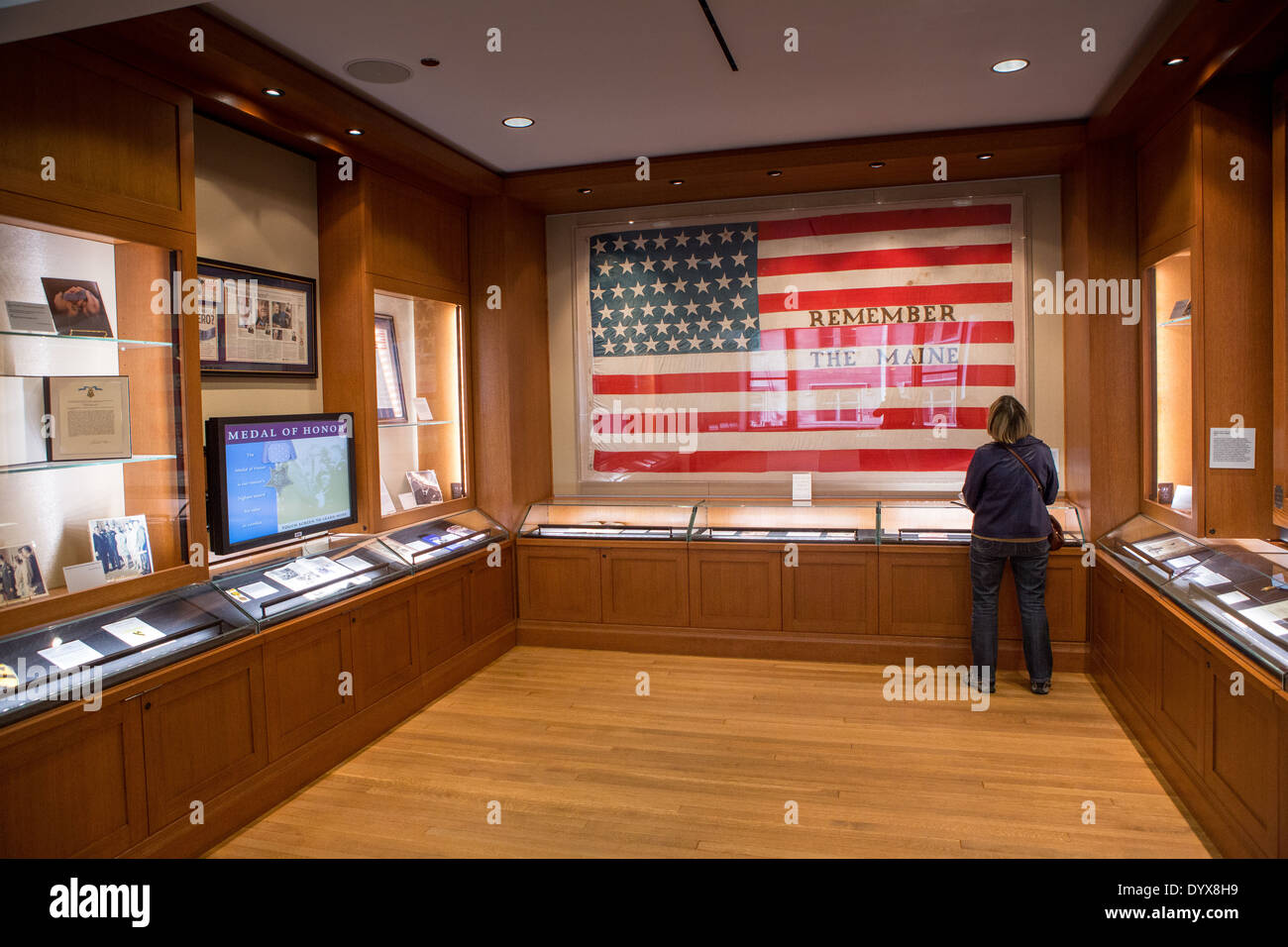 Interior of the Pritzker Military Library in Chicago, Illinois USA ...