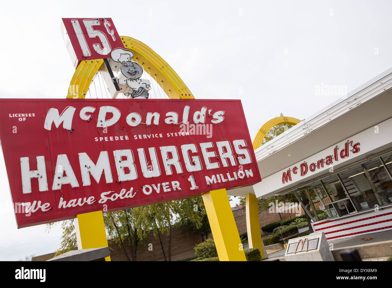 The first McDonalds hamburger restaurant now a museum in Des Plaines ...