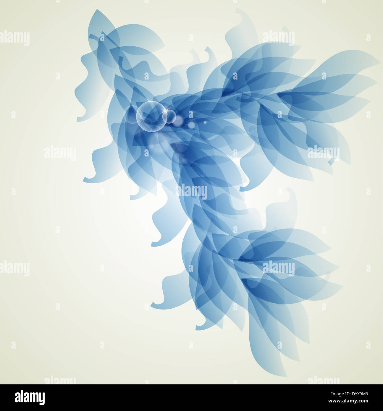 vector illustrator of Abstract artistic Background with blue floral ...